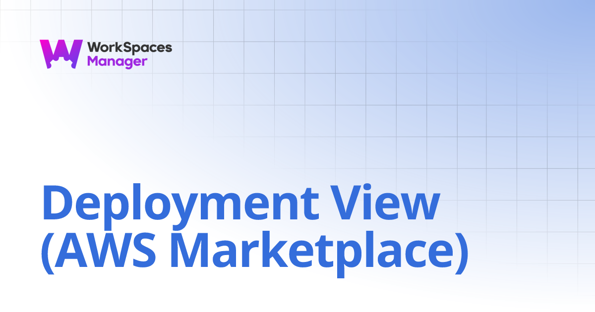 Deployment View (AWS Marketplace) | Architecture